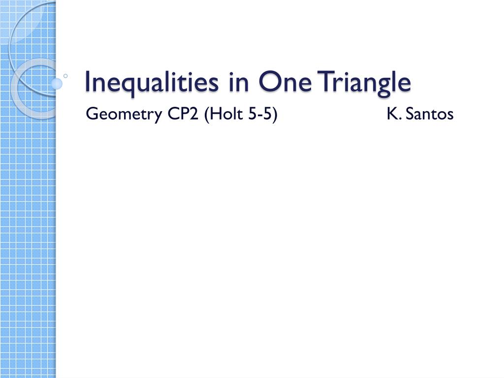 PPT - Inequalities in One Triangle PowerPoint Presentation, free ...