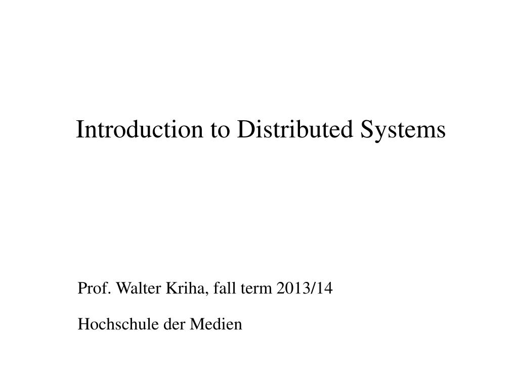 PPT - Introduction to Distributed Systems PowerPoint Presentation, free ...