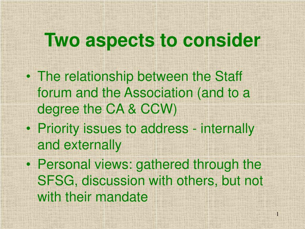 PPT - Two aspects to consider PowerPoint Presentation, free download ...