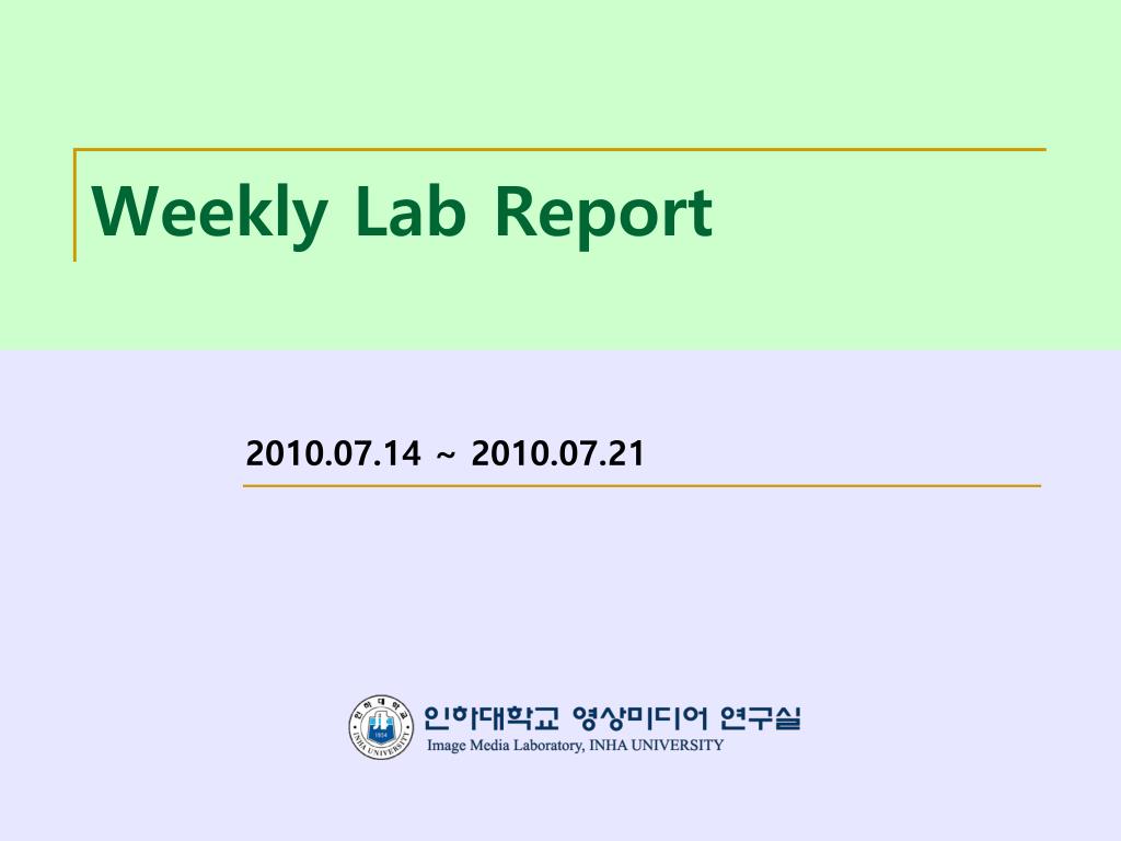 PPT - Weekly Lab Report PowerPoint Presentation, free download - ID:5160488