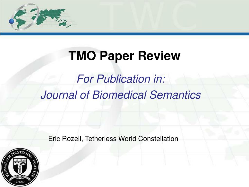 PPT - TMO Paper Review PowerPoint Presentation, free download - ID:5160577