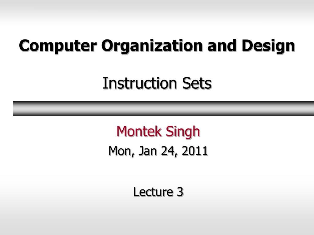 PPT - Computer Organization and Design Instruction Sets PowerPoint ...