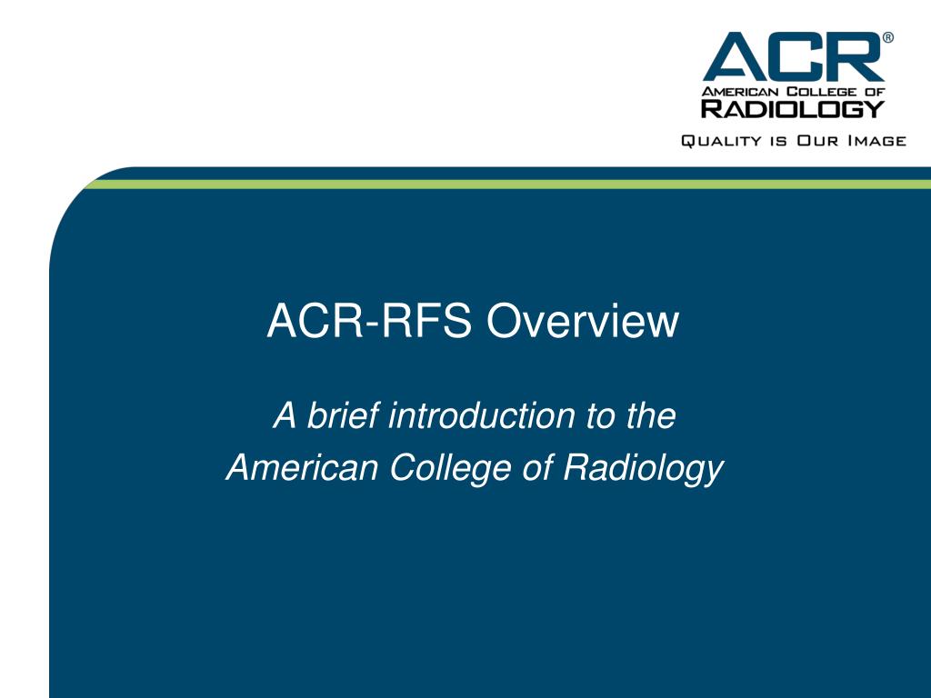 PPT - ACR-RFS Overview PowerPoint Presentation, free download - ID:5164431
