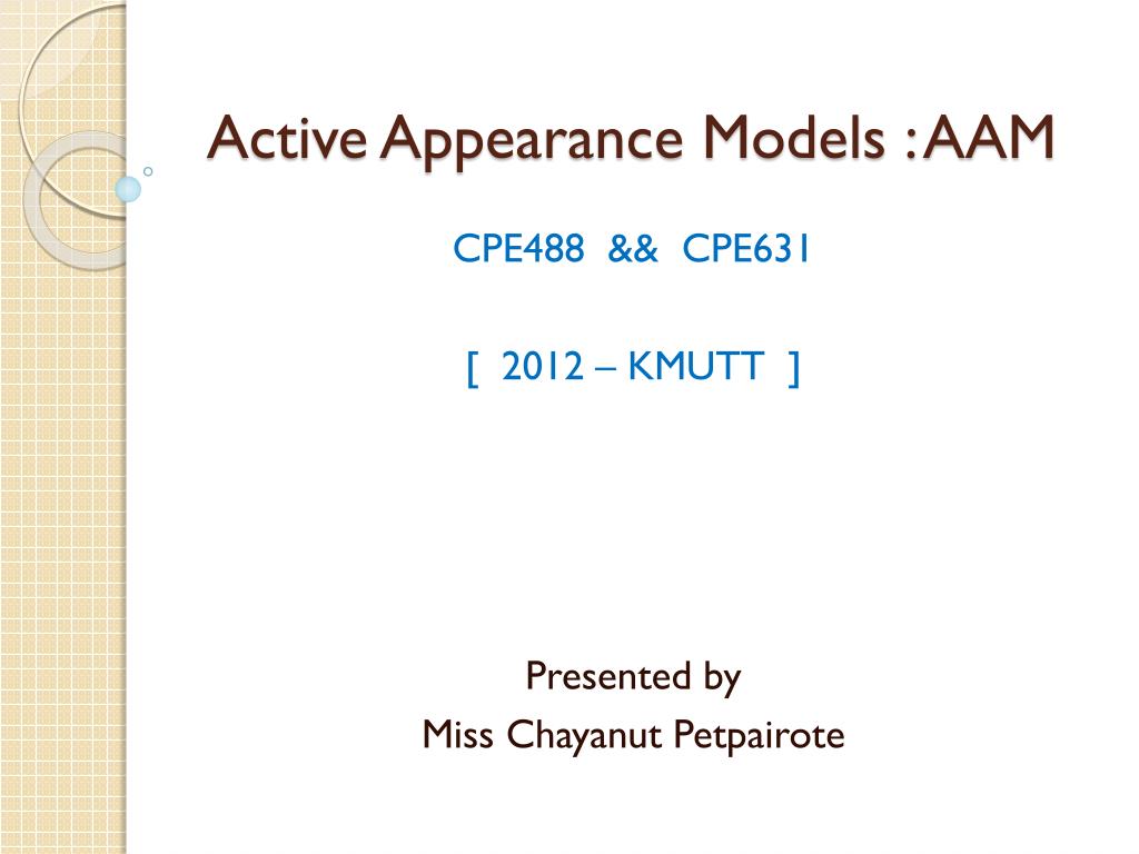 PPT - Active Appearance Models : AAM PowerPoint Presentation, free download - ID:5165503