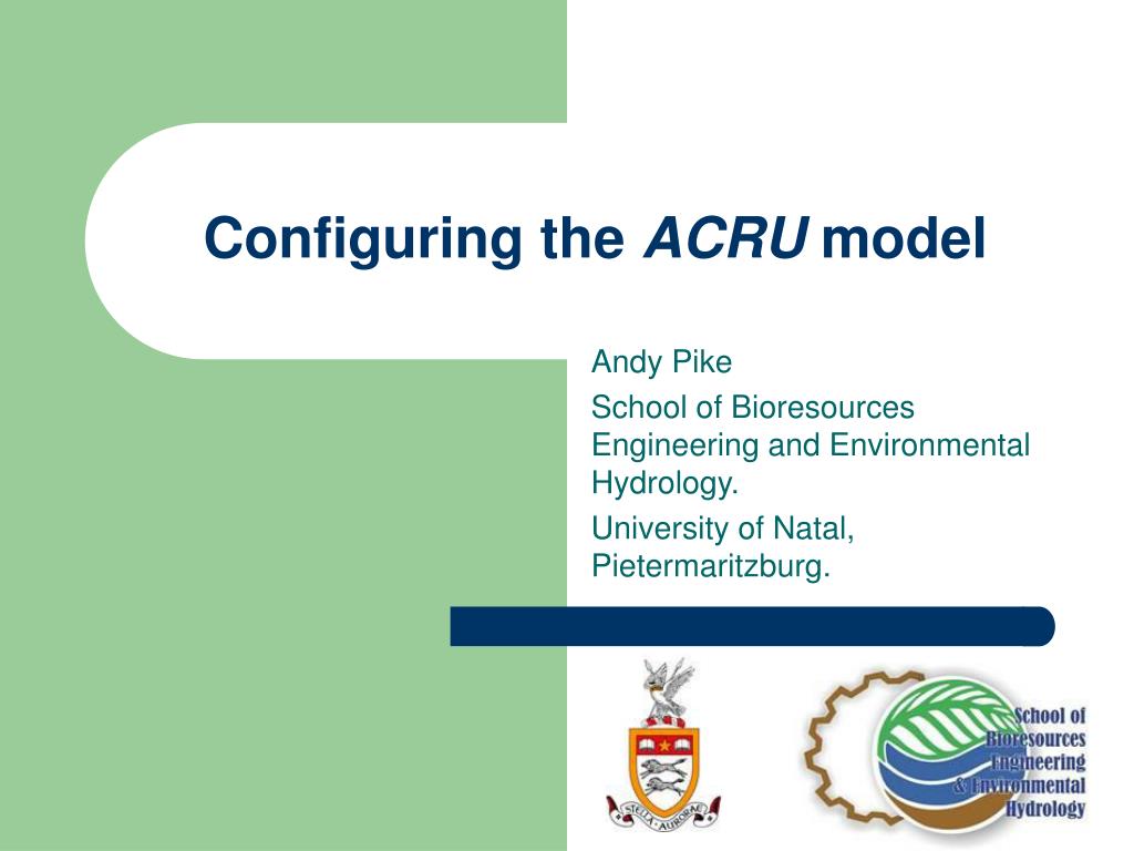 PPT - Configuring the ACRU model PowerPoint Presentation, free download ...