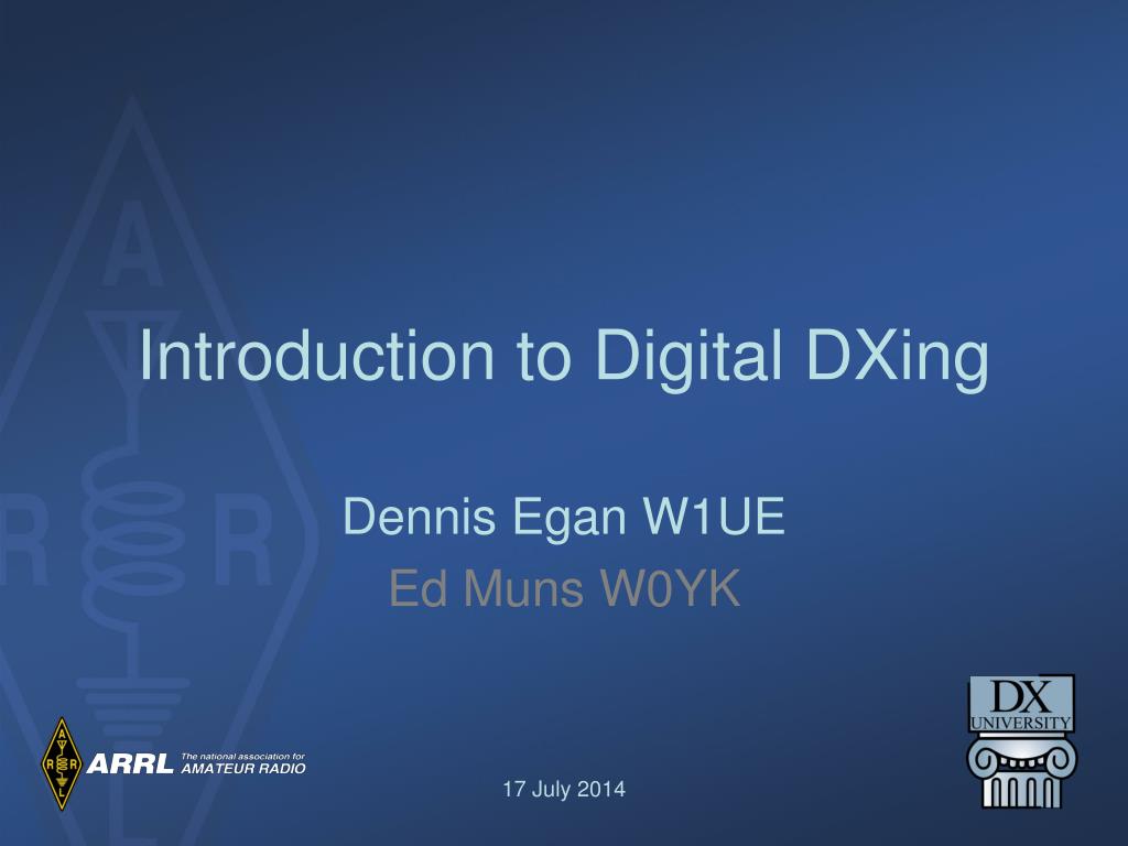 PPT - Introduction to Digital DXing PowerPoint Presentation, free ...