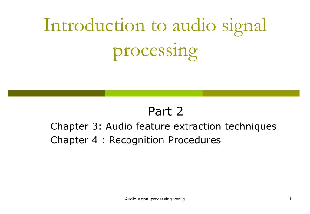 PPT - Introduction to audio signal processing PowerPoint Presentation ...