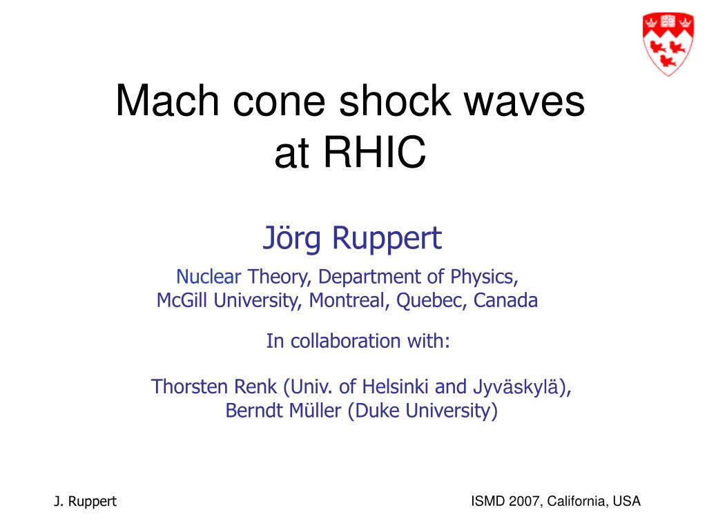 PPT - Mach cone shock waves at RHIC PowerPoint Presentation, free ...
