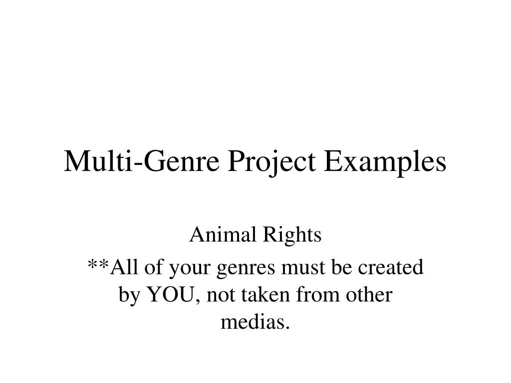 PPT - Multi-Genre Project Examples PowerPoint Presentation, free ...