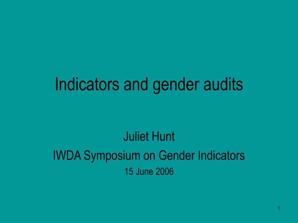 PPT - Indicators and gender audits PowerPoint Presentation, free ...