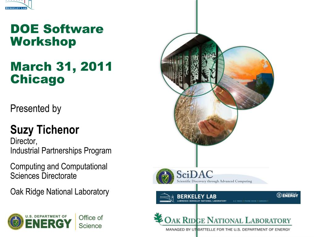 PPT - DOE Software Workshop March 31, 2011 Chicago PowerPoint ...