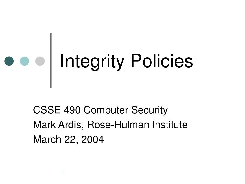PPT - Integrity Policies PowerPoint Presentation, free download - ID ...