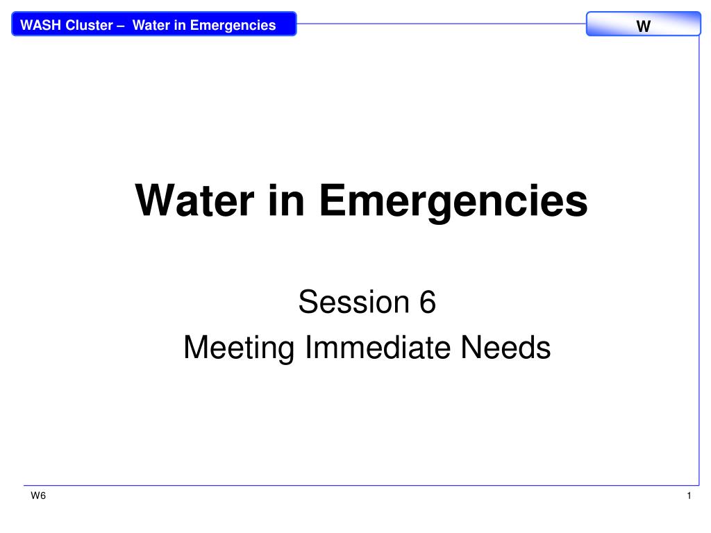 PPT - Water in Emergencies PowerPoint Presentation, free download - ID ...