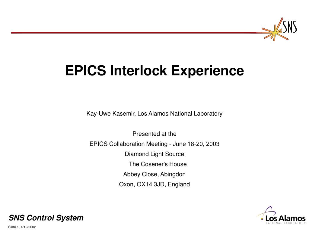 PPT - EPICS Interlock Experience PowerPoint Presentation, free download ...