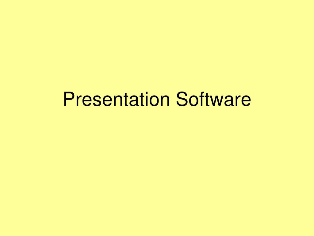 PPT - Presentation Software PowerPoint Presentation, free download - ID ...