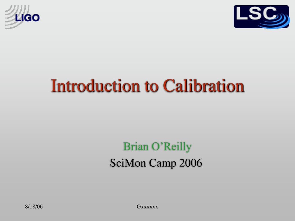 PPT - Introduction to Calibration PowerPoint Presentation, free ...