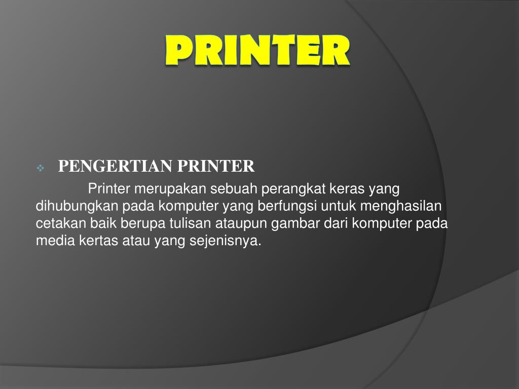 PPT - PRINTER PowerPoint Presentation, free download - ID:5180493