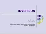 PPT - Fronting and inversion PowerPoint Presentation, free download ...