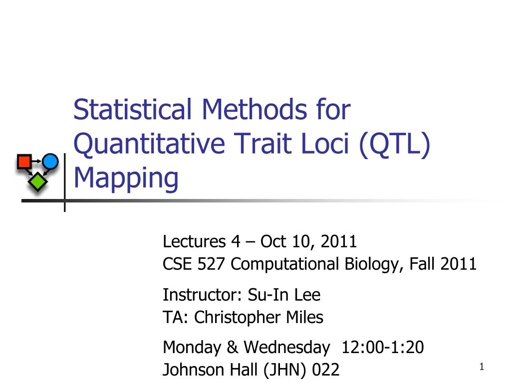 PPT - Statistical Methods for Quantitative Trait Loci (QTL) Mapping PowerPoint Presentation - ID ...