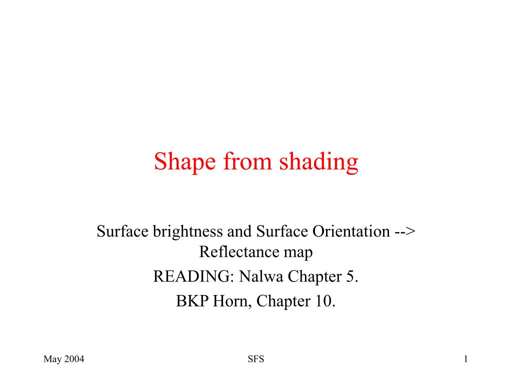 PPT - Shape from shading PowerPoint Presentation, free download - ID ...