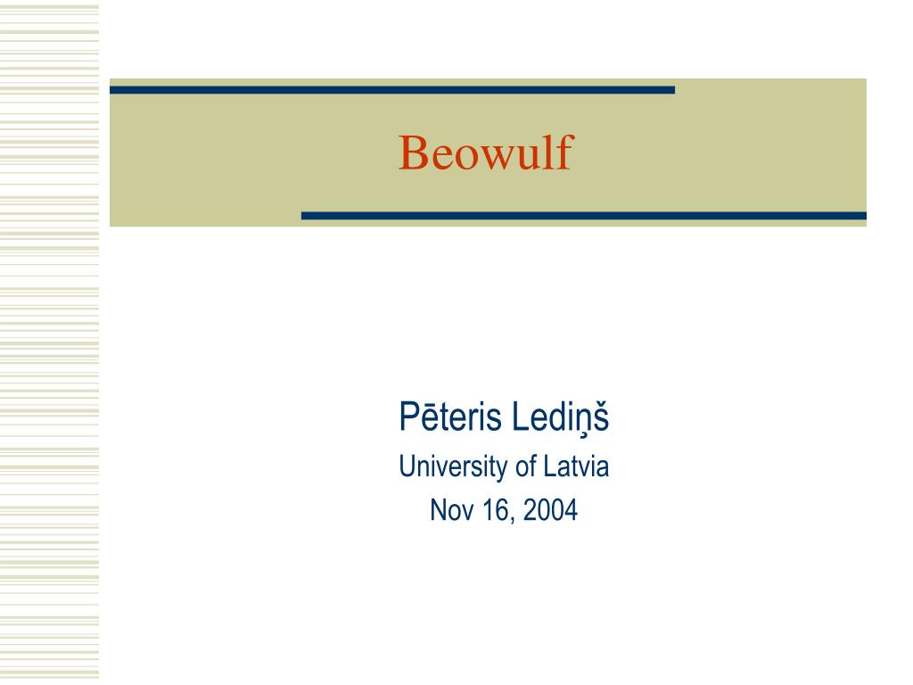 PPT - Beowulf PowerPoint Presentation, free download - ID:5184150