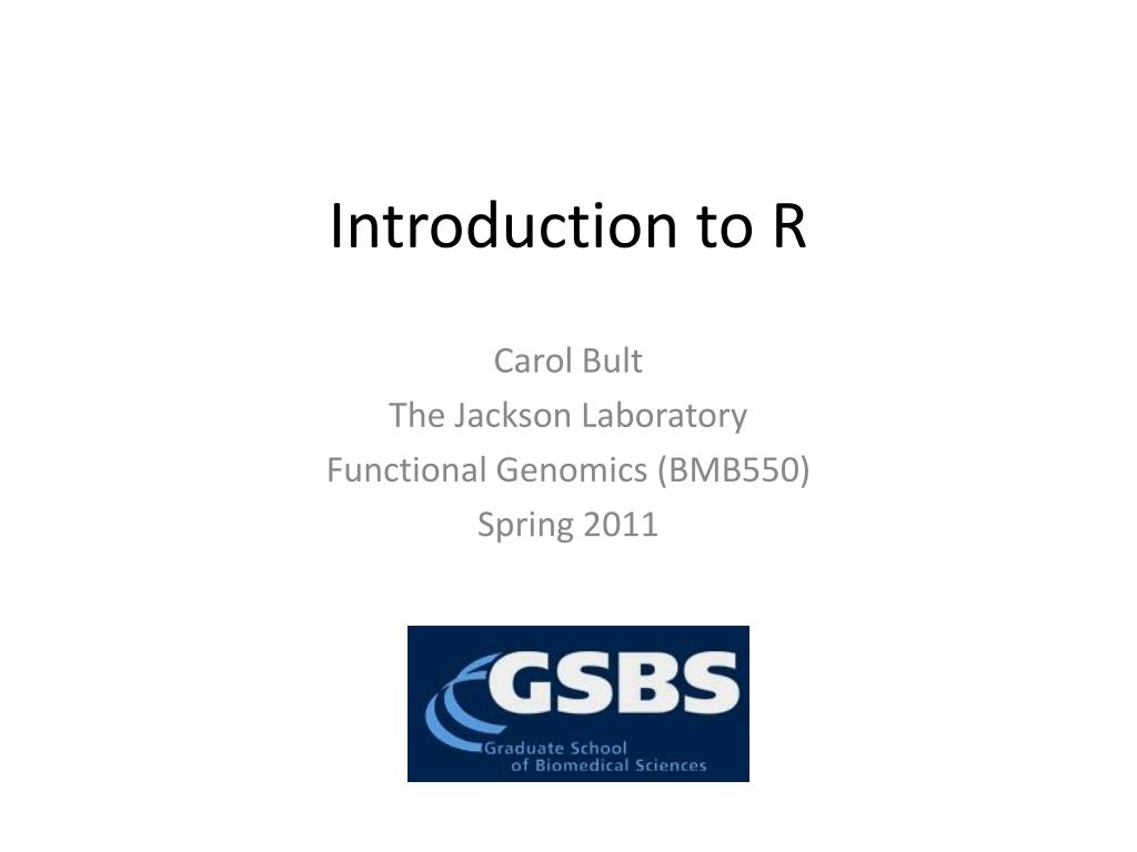 PPT - Introduction to R: Functional Genomics | Learn R Programming for ...