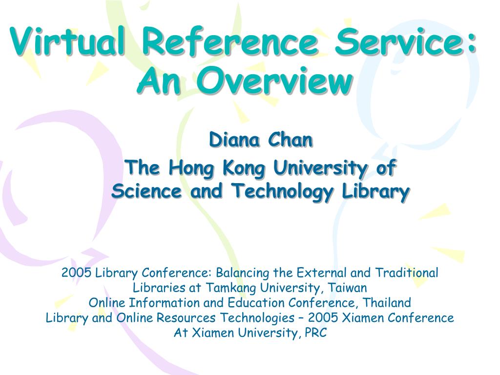 PPT - Virtual Reference Service: An Overview PowerPoint Presentation ...