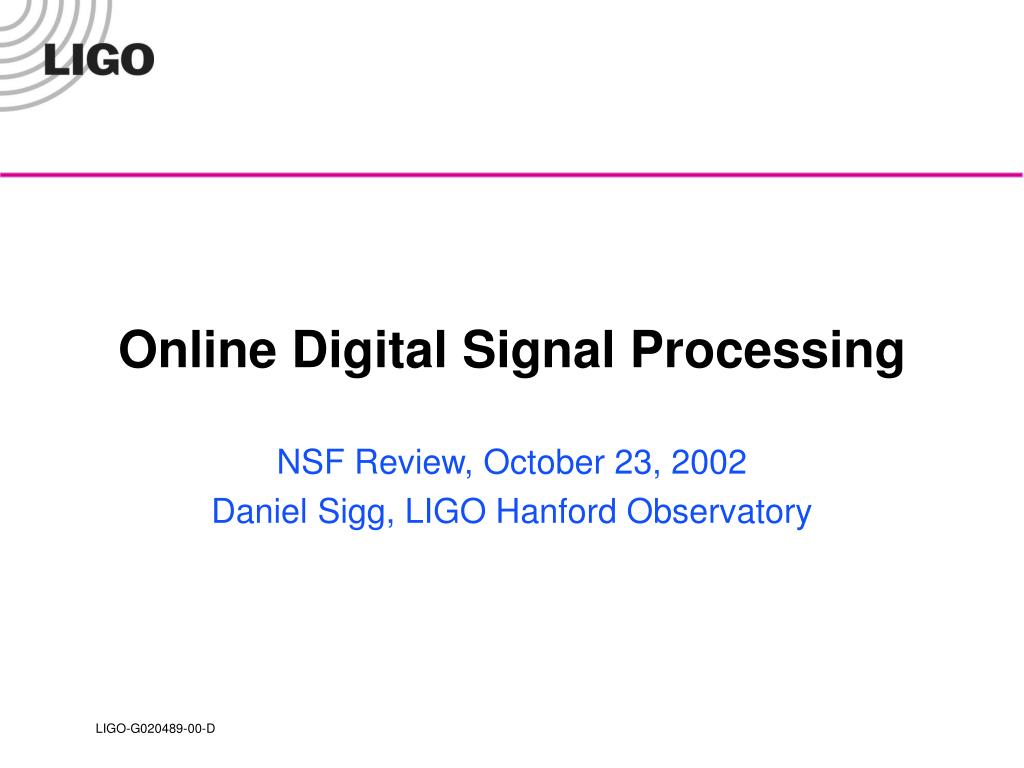 PPT - Online Digital Signal Processing PowerPoint Presentation, free ...