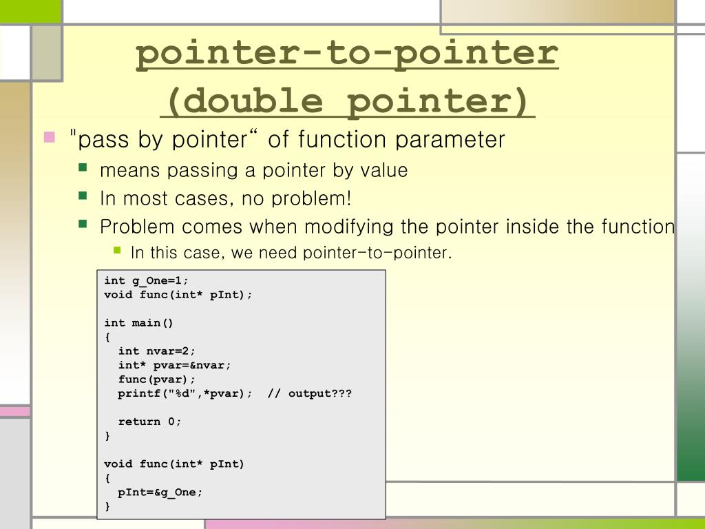 PPT - pointer-to-pointer (double pointer) PowerPoint Presentation, free ...