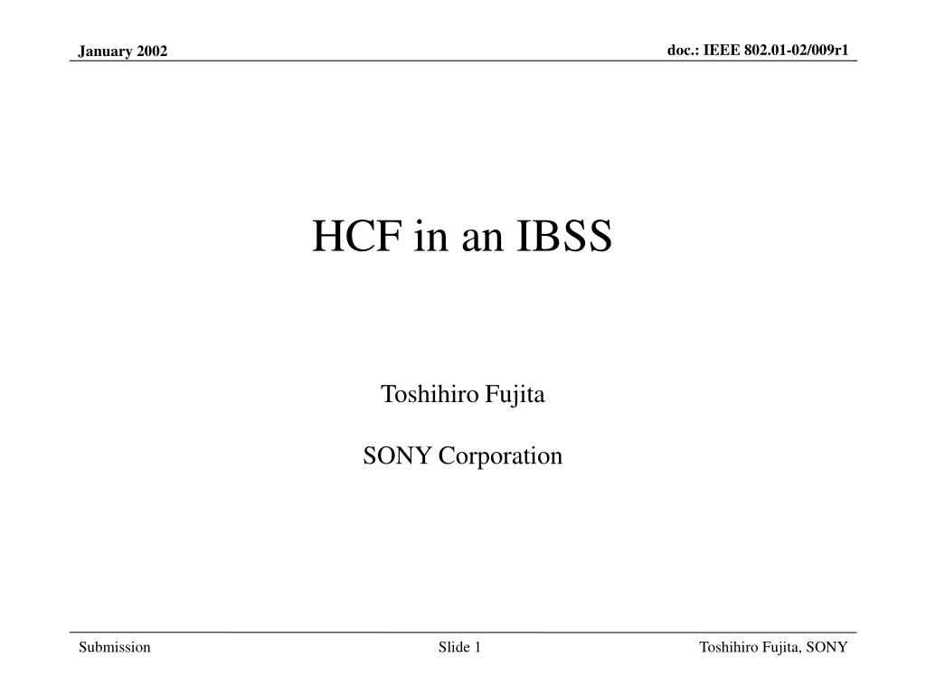 PPT - HCF in an IBSS PowerPoint Presentation, free download - ID:5187340