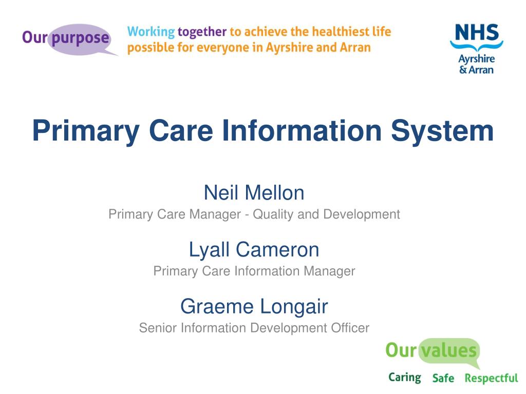 PPT - Primary Care Information System PowerPoint Presentation, free ...