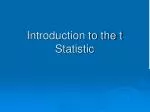 PPT - Chapter 9 Introduction to the t Statistic PowerPoint Presentation ...