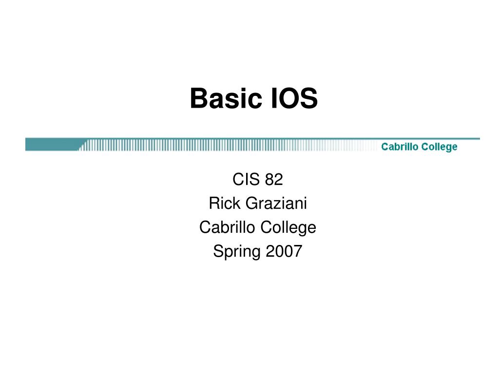 PPT - Basic IOS PowerPoint Presentation, free download - ID:5190608