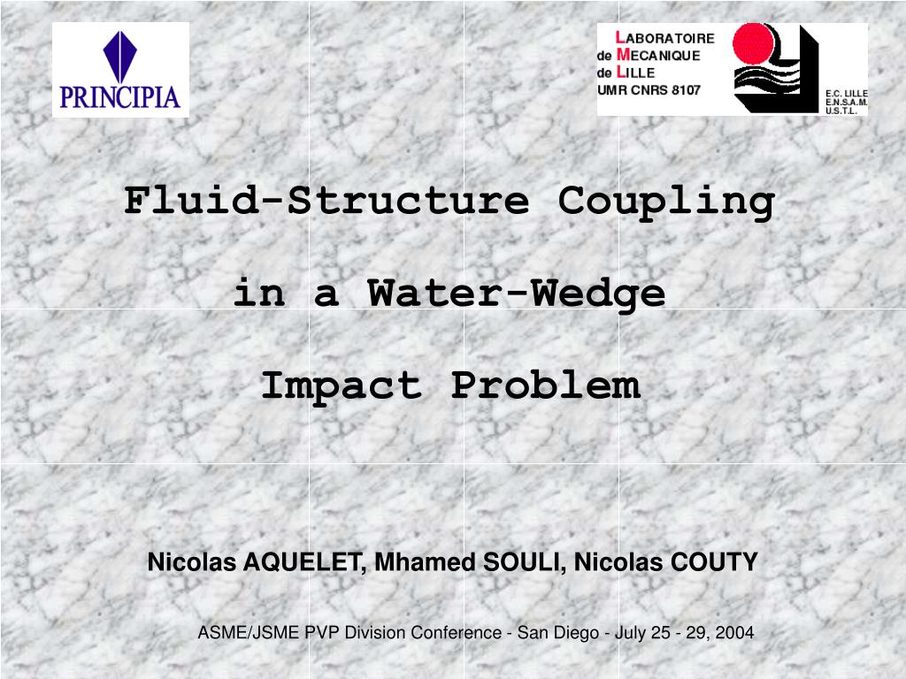 PPT - Fluid-Structure Coupling in Water Wedge Impact: Modeling Slamming ...