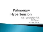 PPT - PULMONARY HYPERTENSION AND EXERCISE-CARDIO-PULMONARY ...