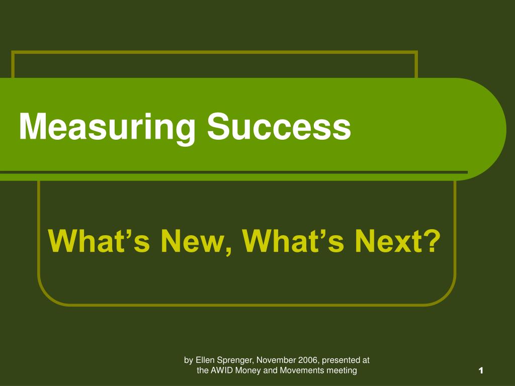 PPT - Measuring Success PowerPoint Presentation, free download - ID:5192788
