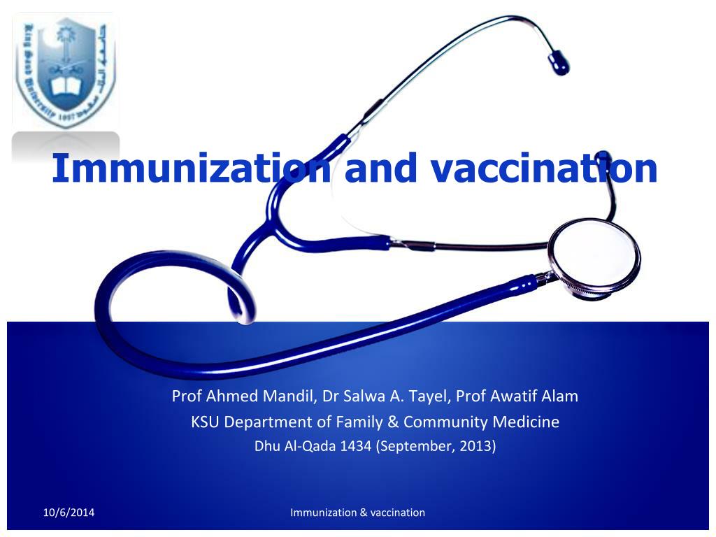 PPT - Immunization and vaccination PowerPoint Presentation, free ...