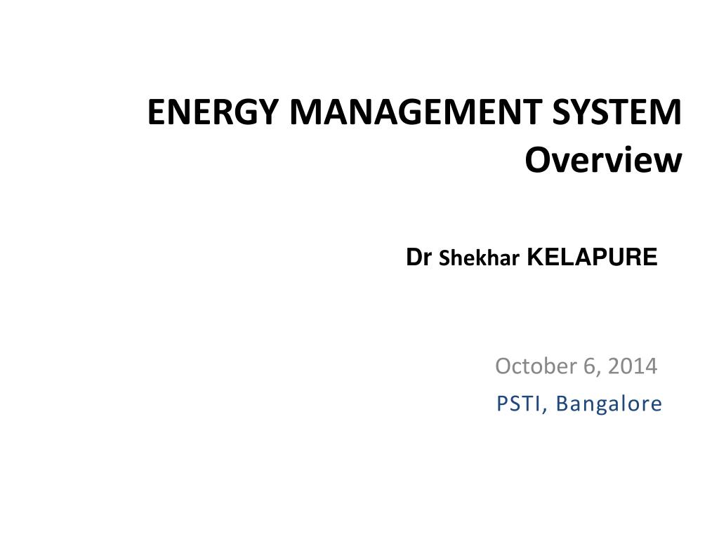 PPT - ENERGY MANAGEMENT SYSTEM Overview PowerPoint Presentation, free ...