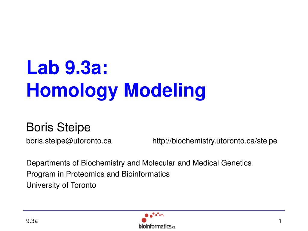 PPT - Lab 9.3a: Homology Modeling PowerPoint Presentation, free ...