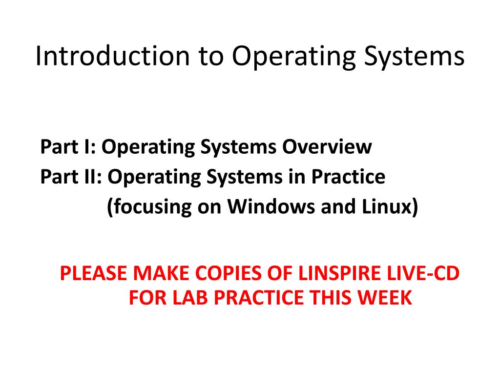 PPT - Introduction to Operating Systems PowerPoint Presentation, free ...