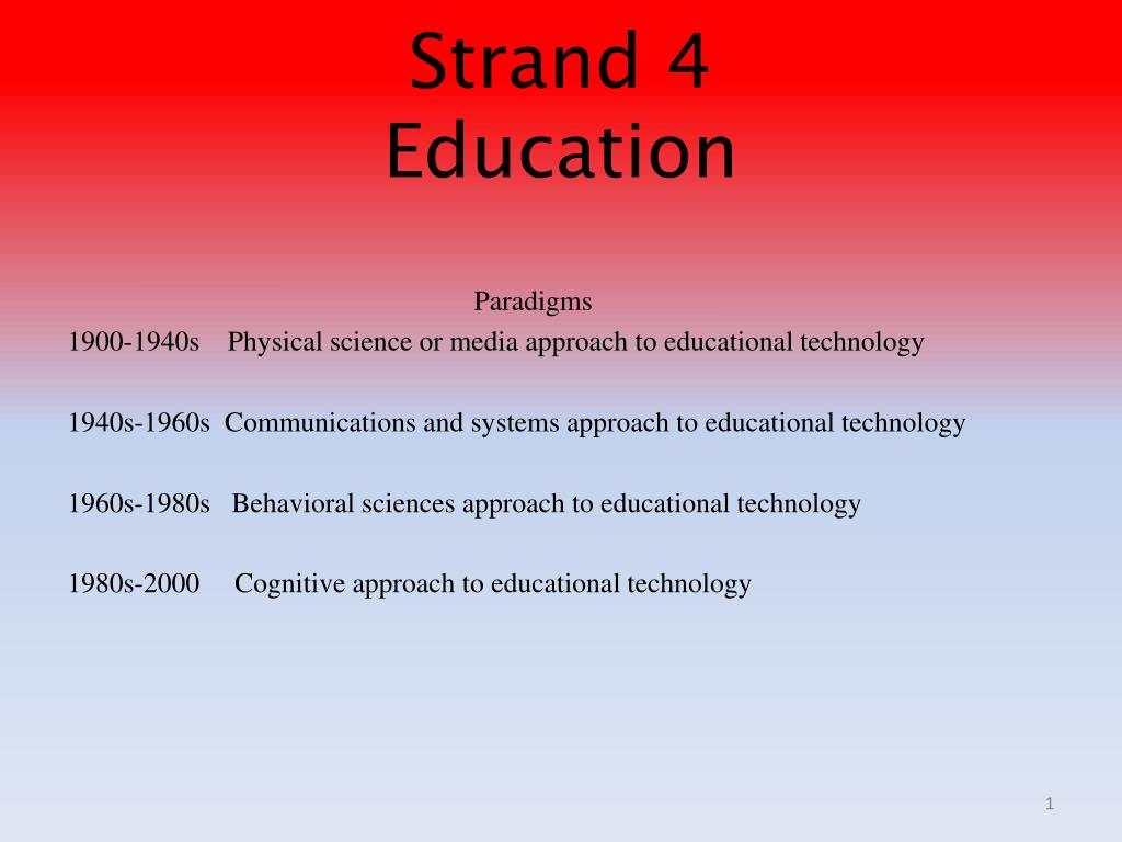 PPT - Strand 4 Education PowerPoint Presentation, free download - ID ...