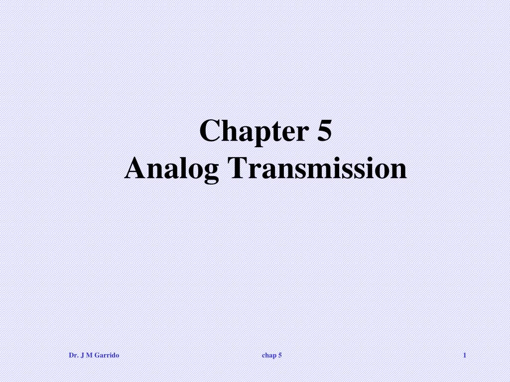 PPT - Chapter 5 Analog Transmission PowerPoint Presentation, free ...