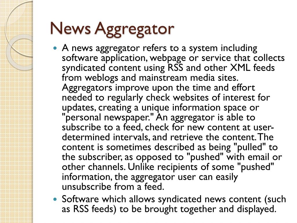 PPT - News Aggregator PowerPoint Presentation, free download - ID:5200144