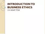 PPT - AN INTRODUCTION TO BUSINESS ETHICS PowerPoint Presentation, free ...