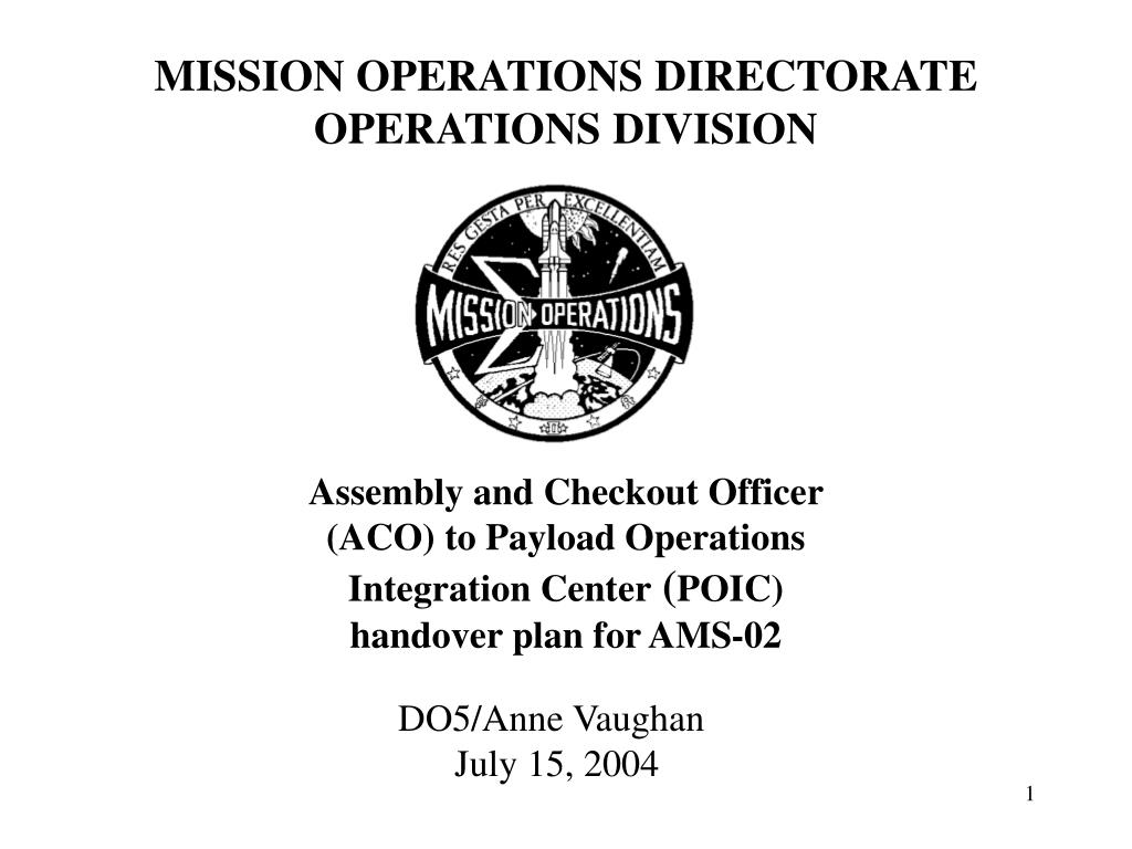 PPT - MISSION OPERATIONS DIRECTORATE OPERATIONS DIVISION PowerPoint ...