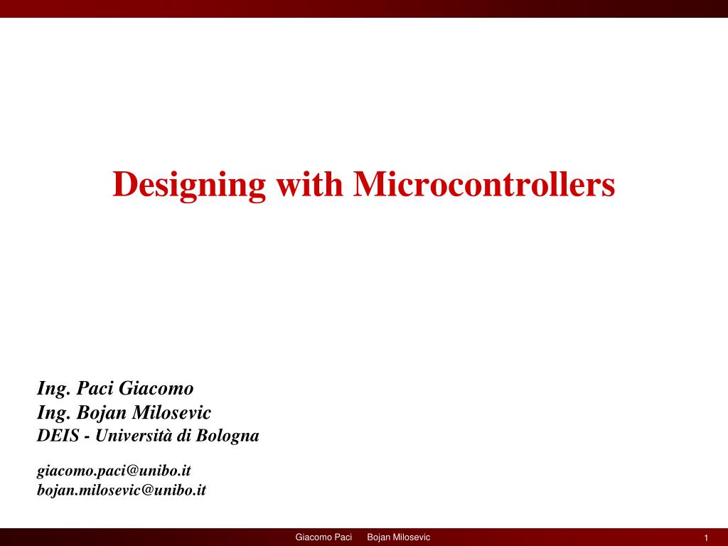 PPT - Designing with Microcontrollers PowerPoint Presentation, free ...