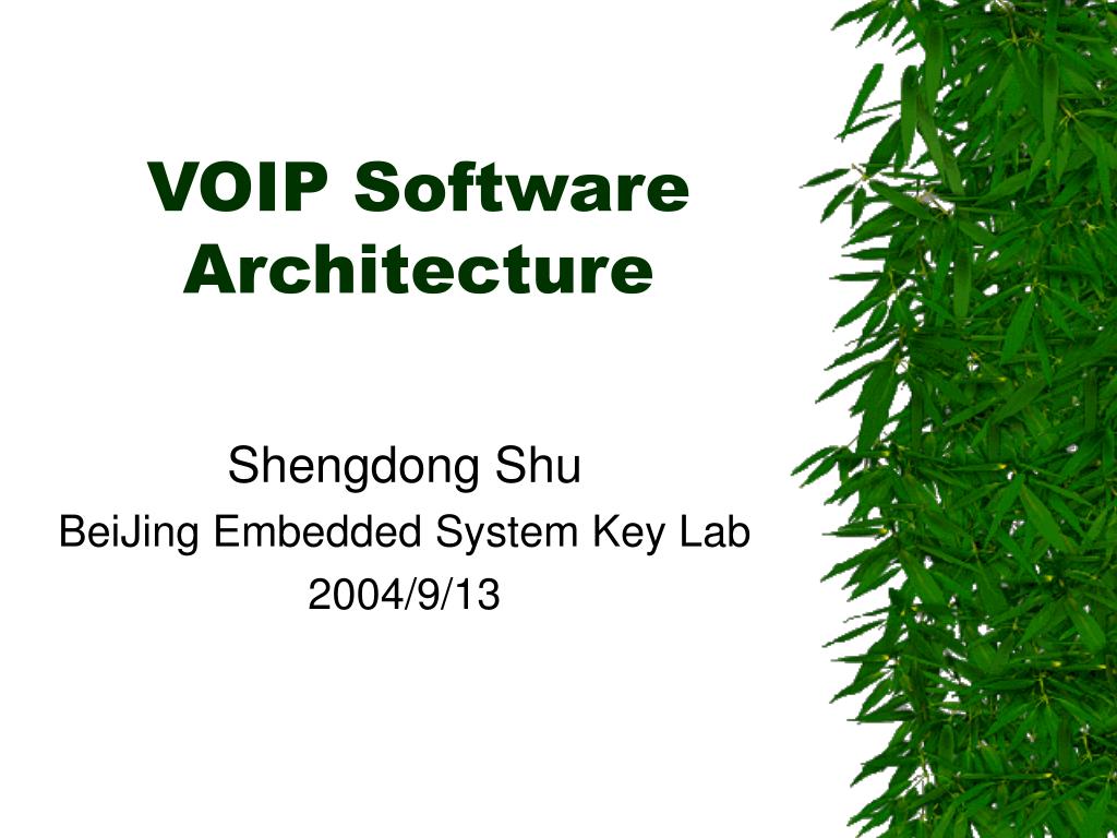 PPT - VOIP Software Architecture PowerPoint Presentation, free download ...