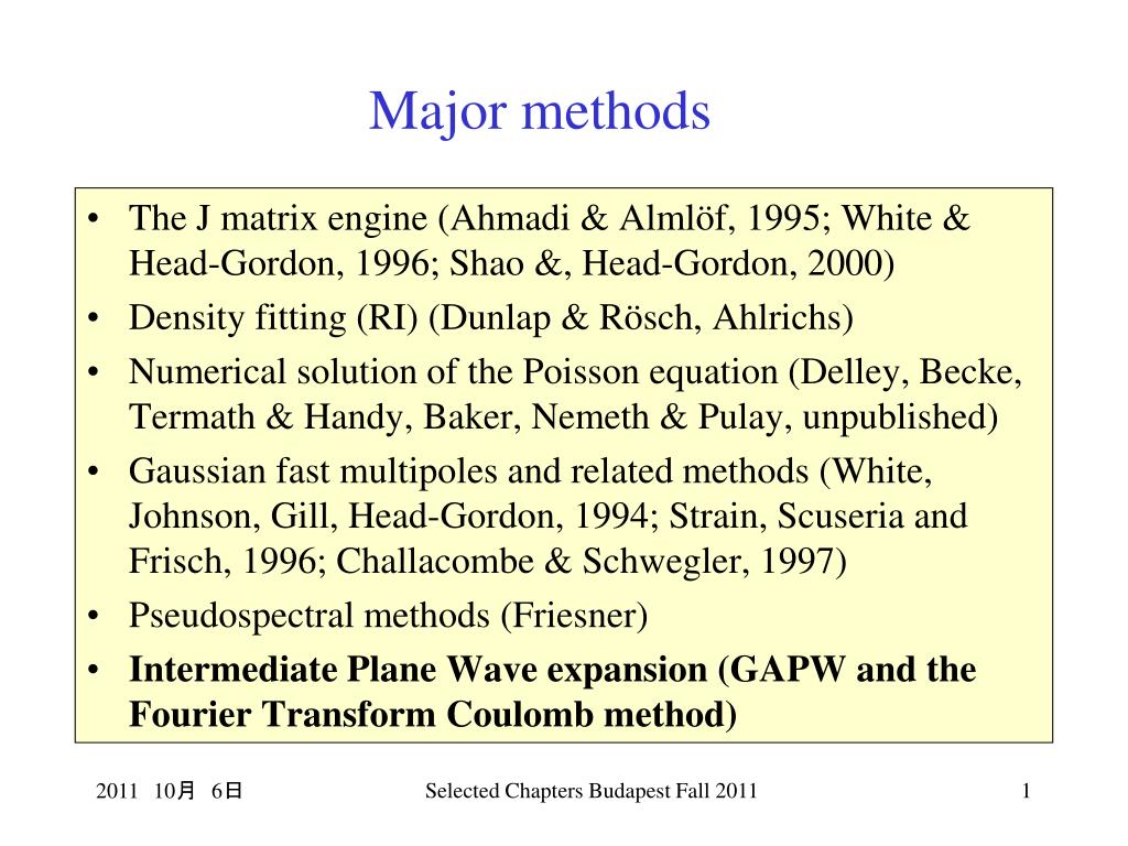 PPT - Major methods PowerPoint Presentation, free download - ID:5203097