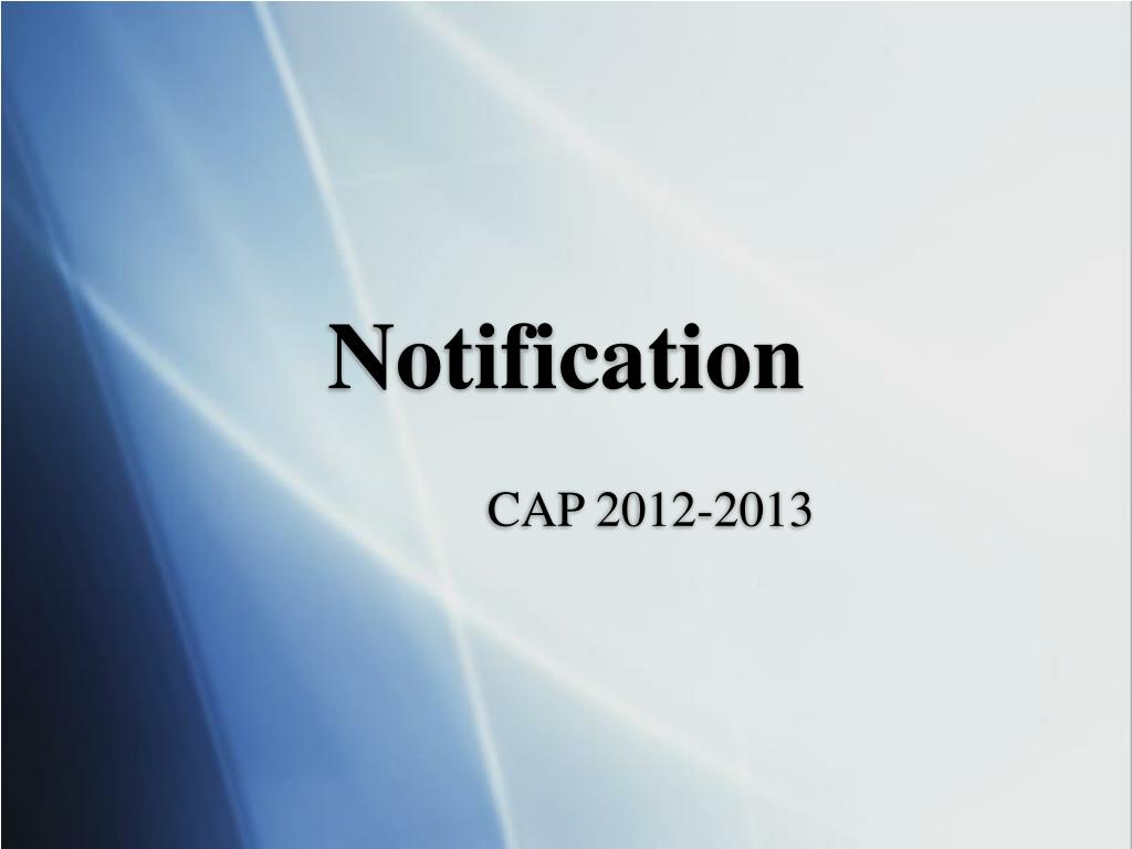 PPT - Notification PowerPoint Presentation, free download - ID:5203358