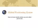 PPT - Global Positioning System PowerPoint Presentation, free download ...